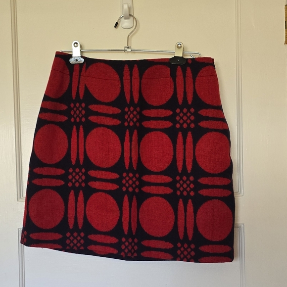 Boden | Skirts | Boden Red And Navy Geometric Mini Skirt | Poshmark